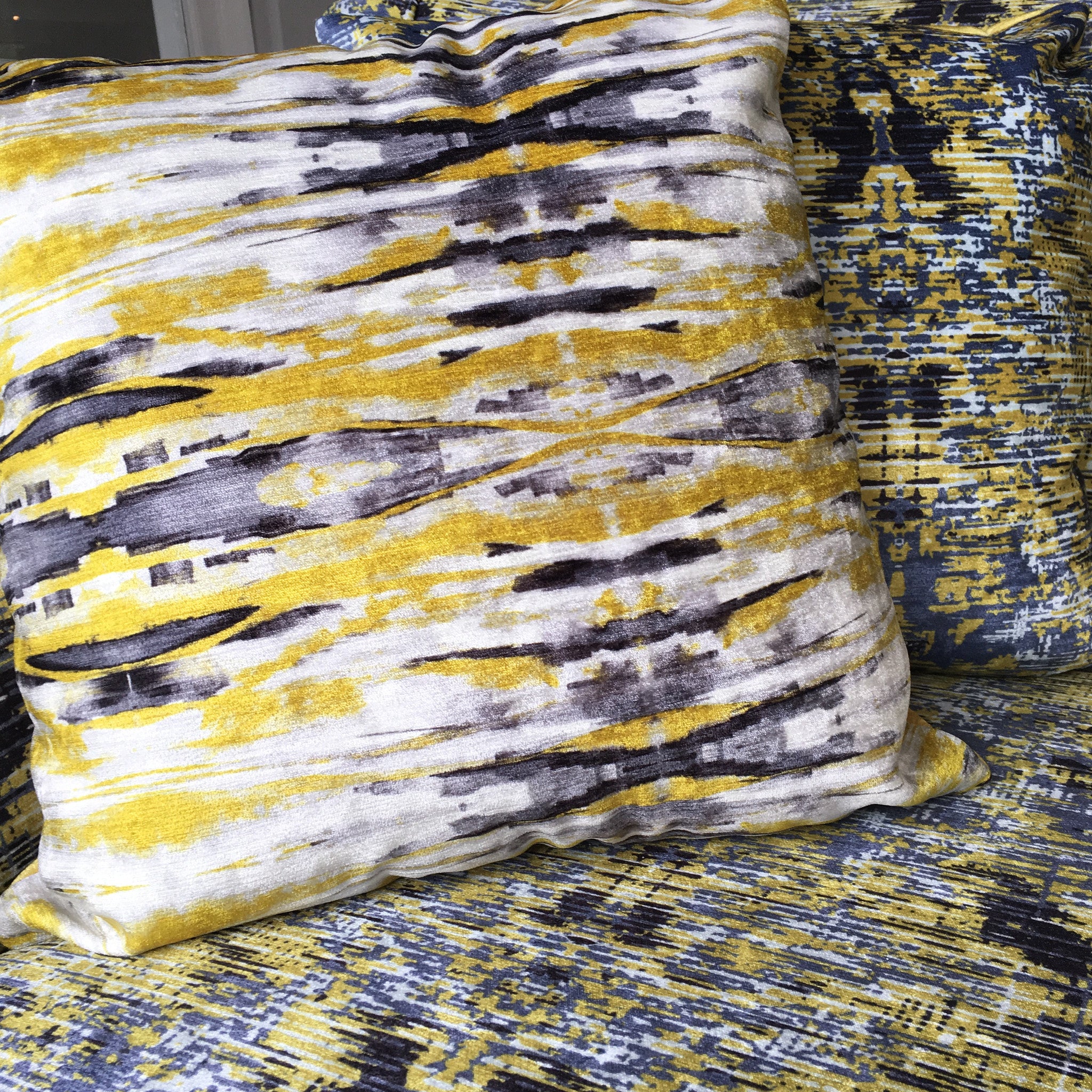 Sonic Yellow Velvet Fabric | Gill Nono – Gill Nono Bespoke Spaces