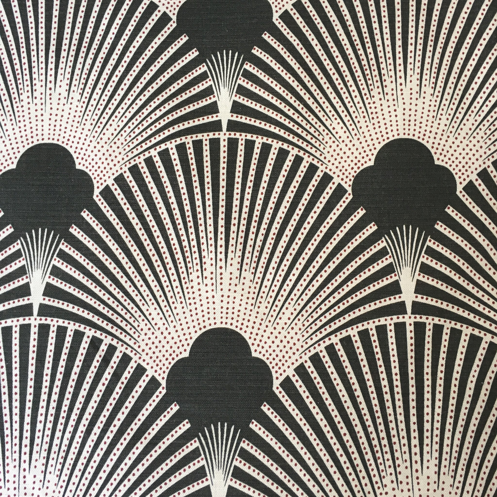 Deco Fabulous Black Art Deco Linen Fabric | Gill Nono – Gill Nono ...